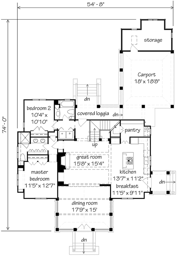 Farmdale House Plan (SL 1870) by Spitzmiller and Norris for Southern ...